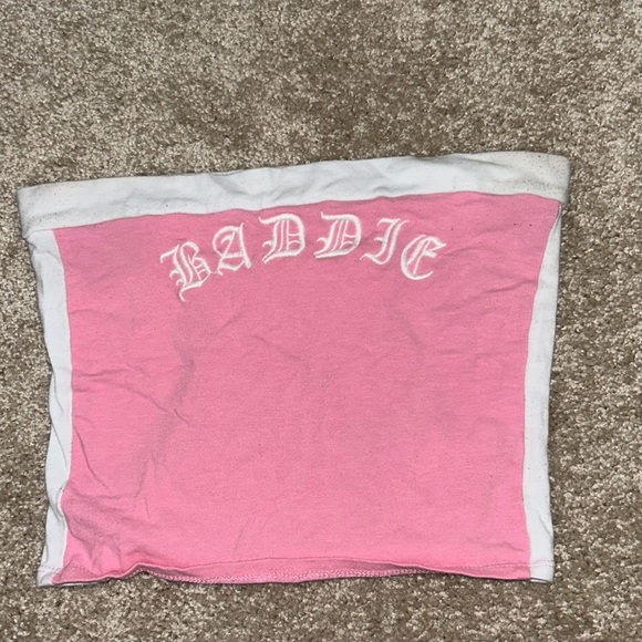 Fashion Nova | Tops | Fashion Nova Pink Baddie Cropped Top | Poshmark